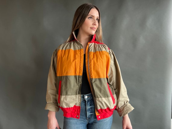 Vintage 80s Colorblock Puffer Jacket - Gem