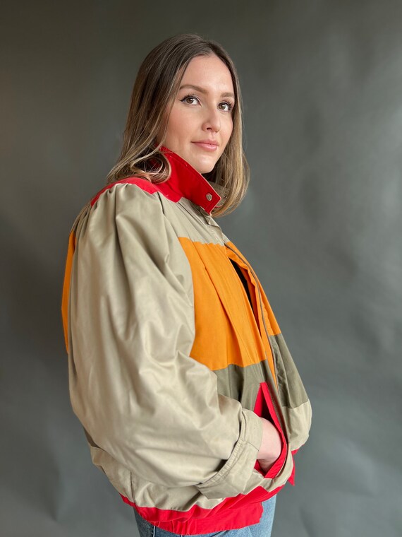Vintage 80s Colorblock Puffer Jacket - Gem