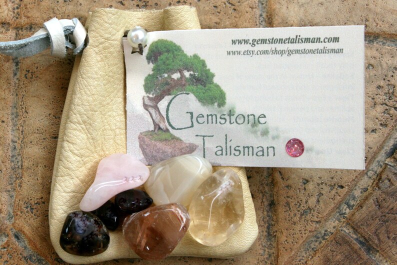 Love Talisman Beautiful Natural Gemstones in a Small - Etsy