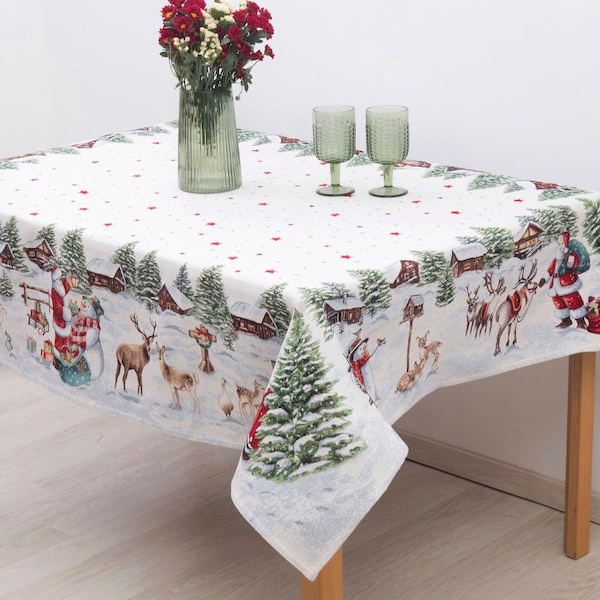 Christmas Tablecloth - Etsy