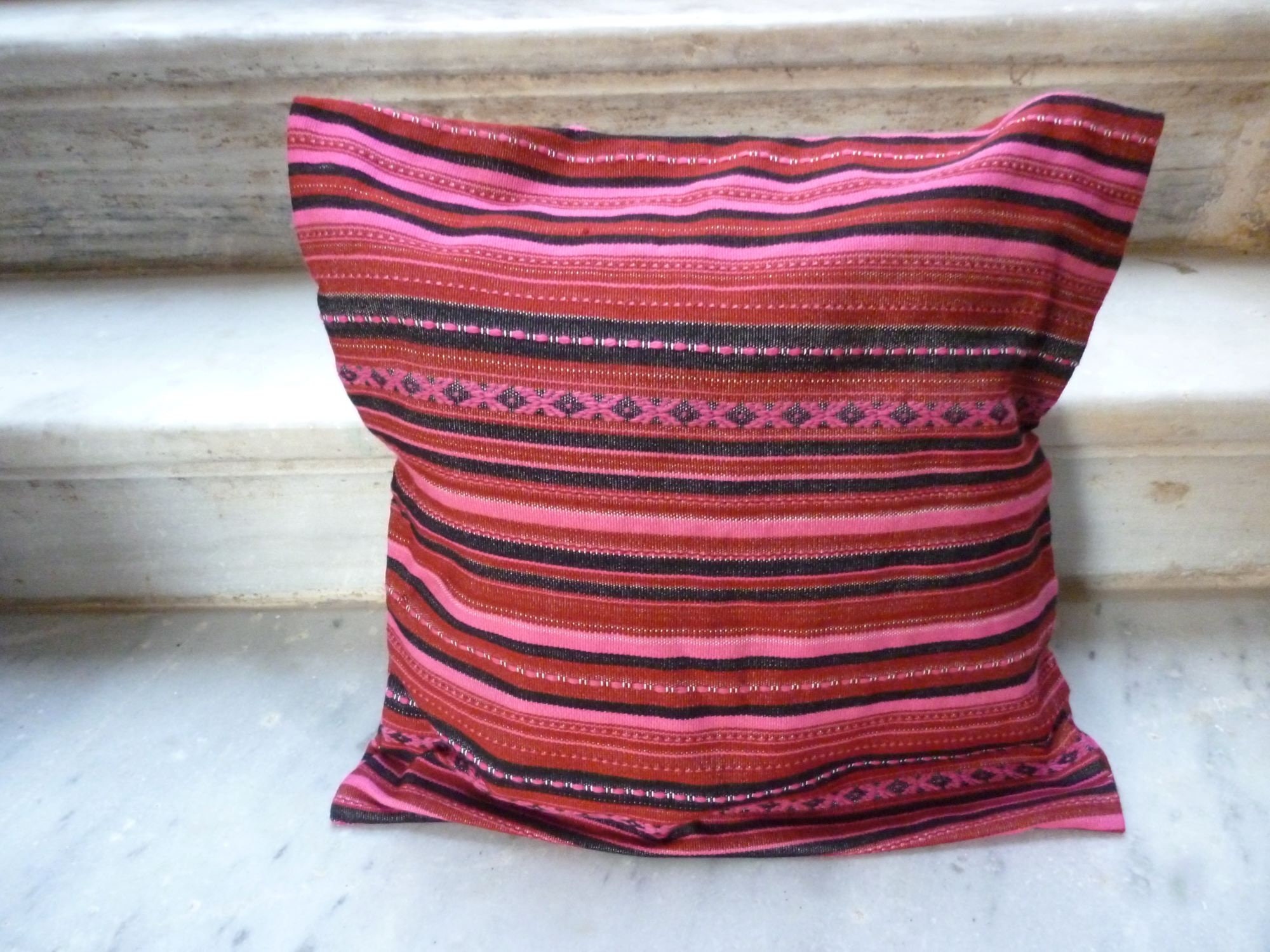 Traditional Greek Woven Cushion Cover Stripes Design | Etsy