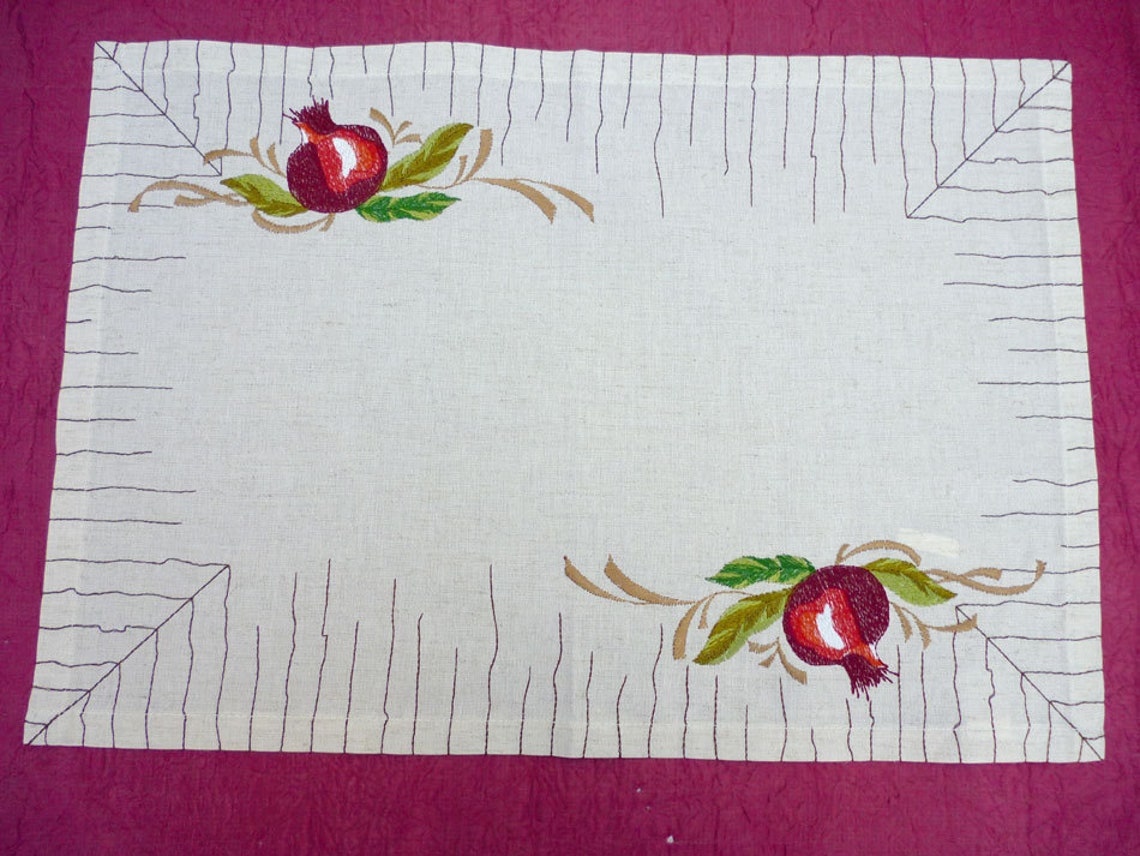 Beautiful Embroidered Tablecloth With Traditional Design | Etsy