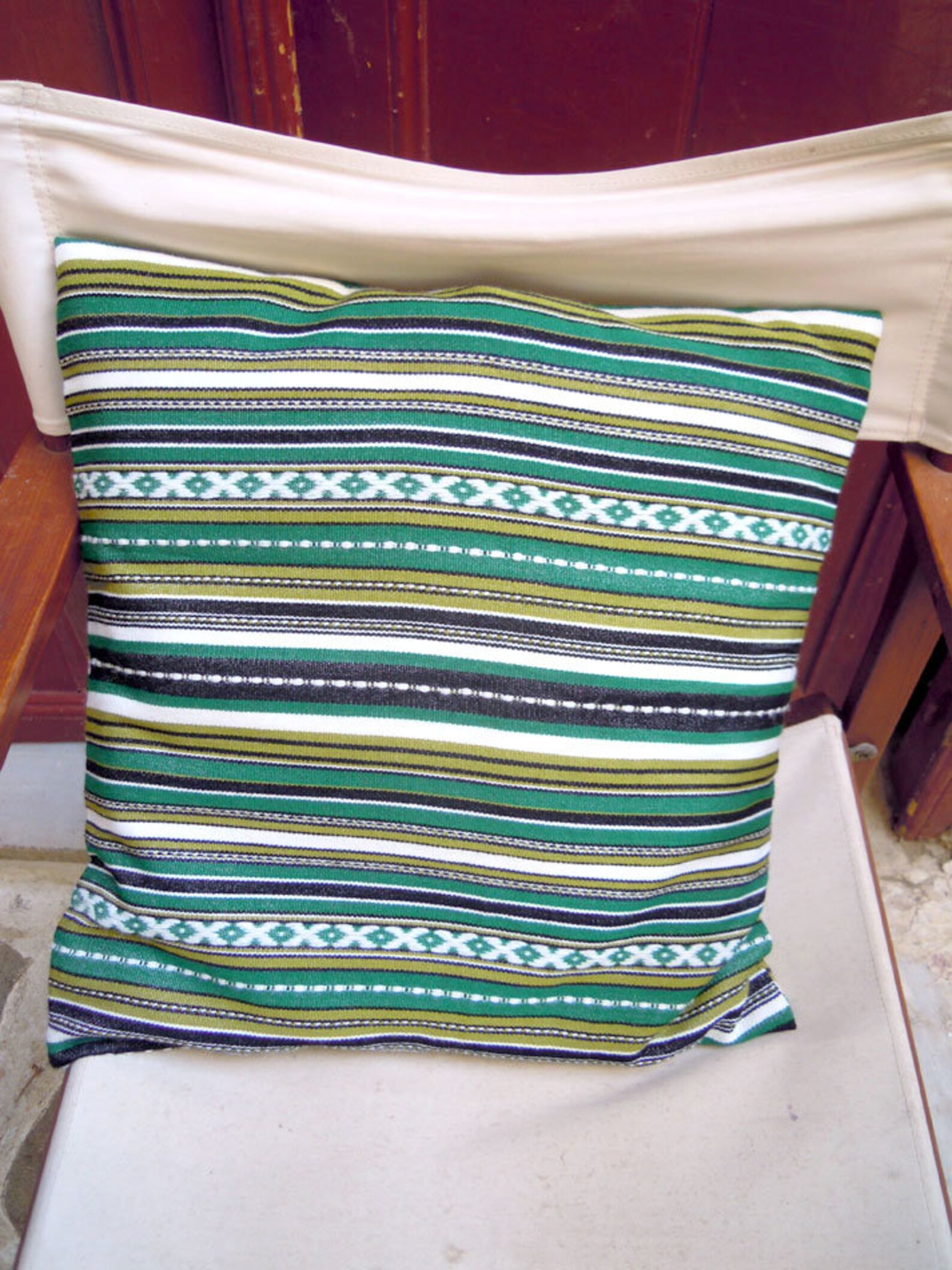 Traditional Greek Woven Cushion Cover Stripes Design | Etsy