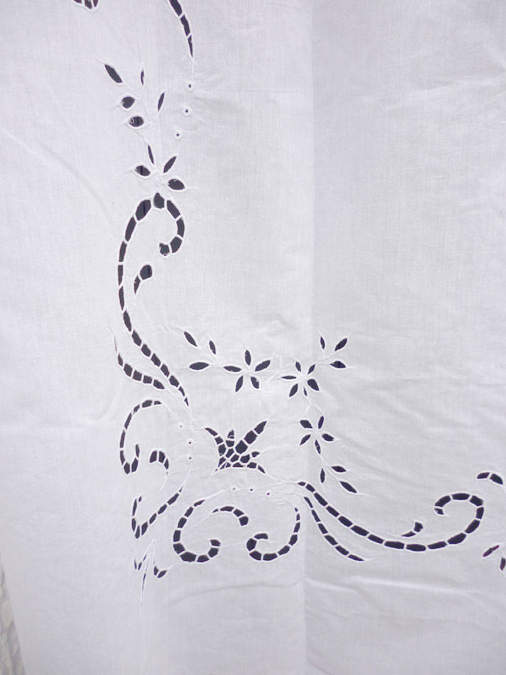 White Handmade Cutwork Curtain Cottage Chic Farm House - Etsy