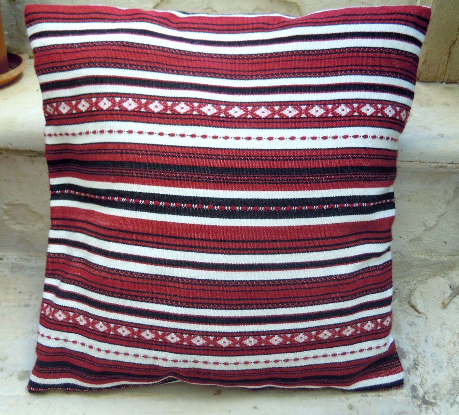 Traditional Greek Woven Cushion Cover Stripes Design | Etsy