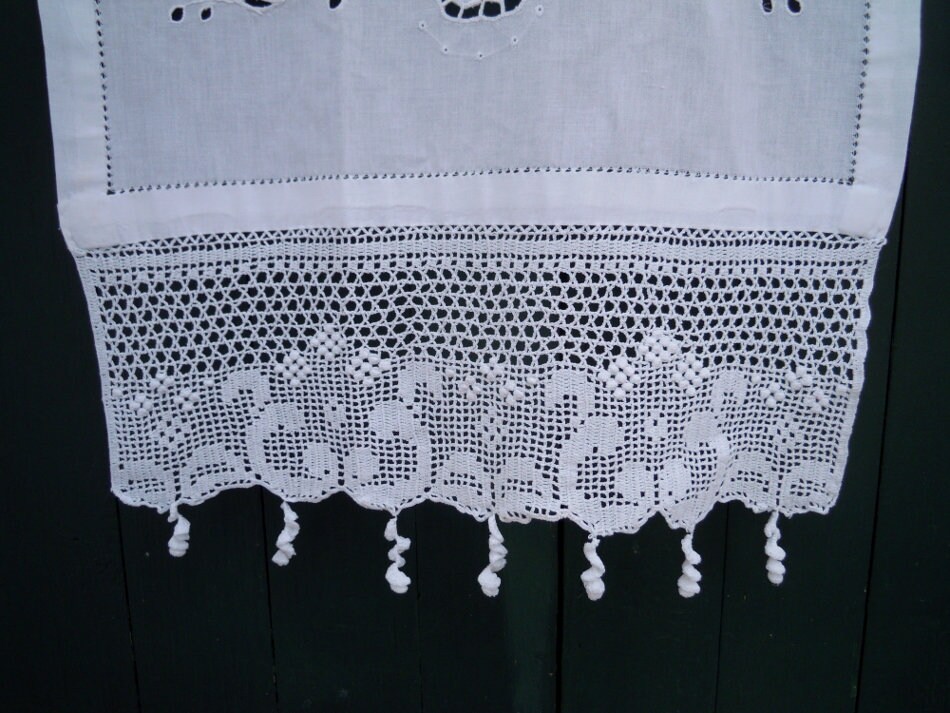 Handmade Curtain With Handmade Cutwork and Lace - Etsy