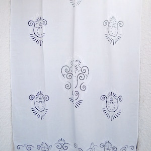 White Curtain With Cutwork and Embroidery - Greek Traditional Design ...