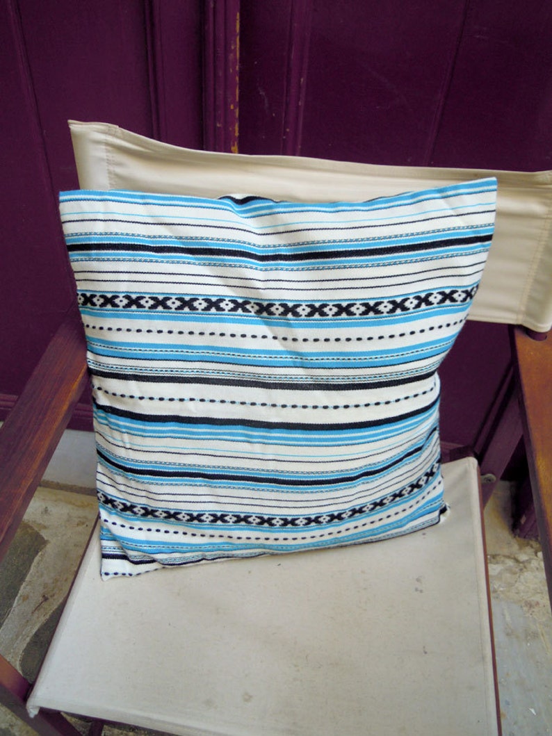 Traditional Greek Woven Cushion Cover Stripes Design Cotton Synthetic ...