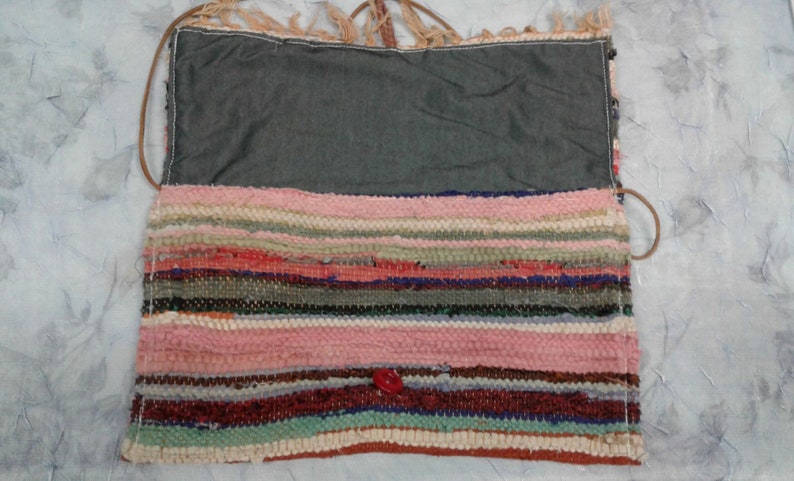 Handmade Bag/ Purse Made of Rag Rug Multicolor Bag Boho Style Bag ...