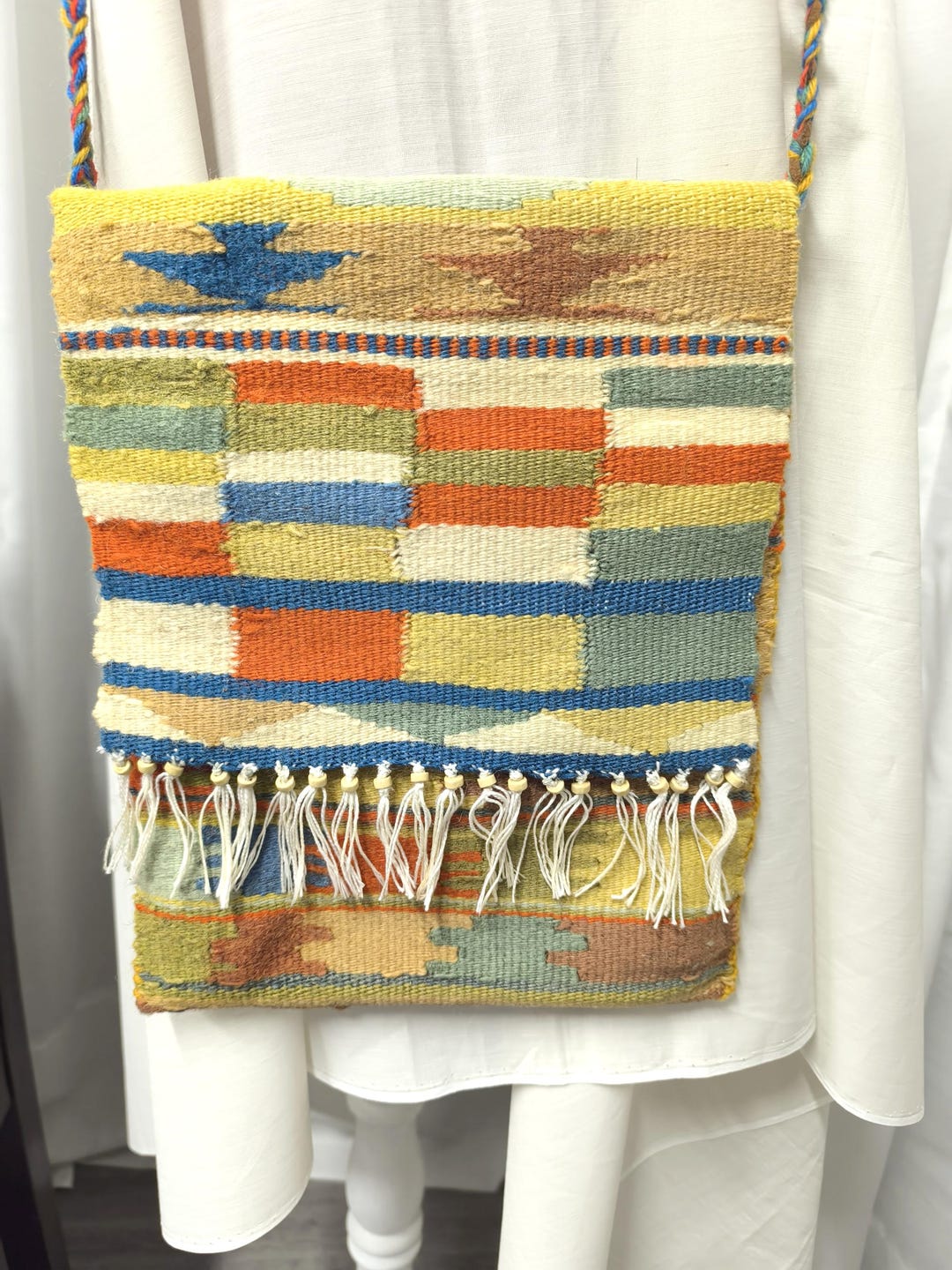 Vintage Handwoven Bag - Tagari Bag - Greek Handmade Shoulder Bag - Boho ...