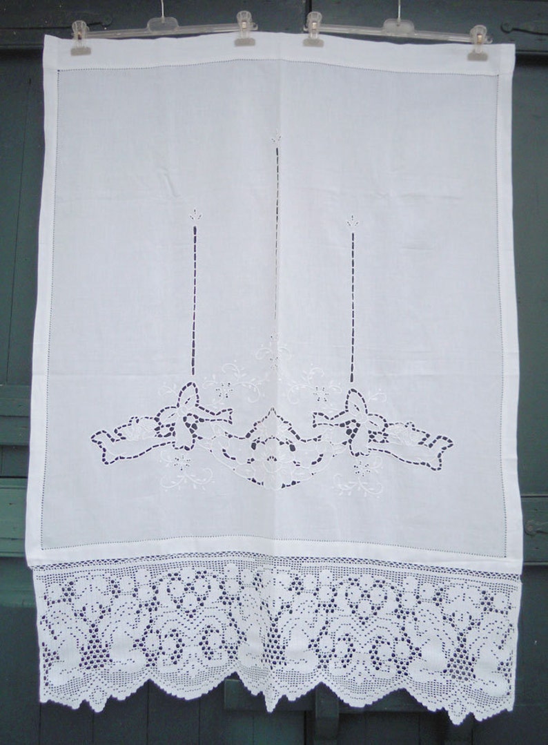 Handmade Curtain With Cutwork, Embroidery and Lace - Great Handiwork ...