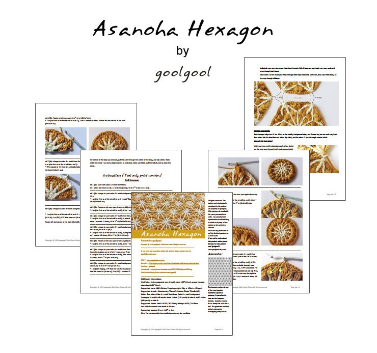 Crochet Blanket Pattern, the Asanoha Hexagon, Crochet Afghan Patterns ...