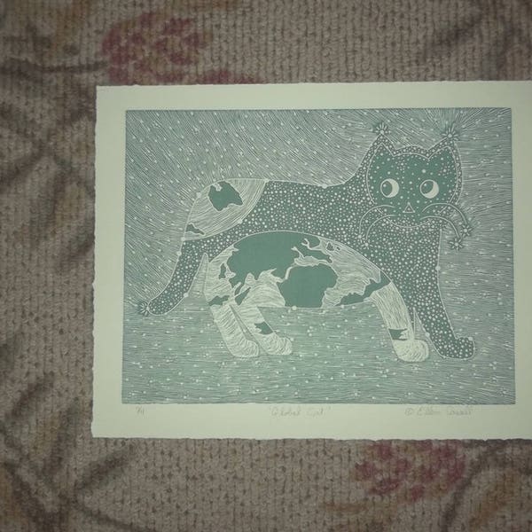 Linoleum Print - Etsy