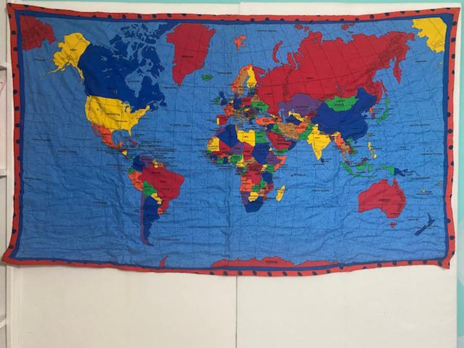 World Map Hanging Panel/teaching Tool - Etsy