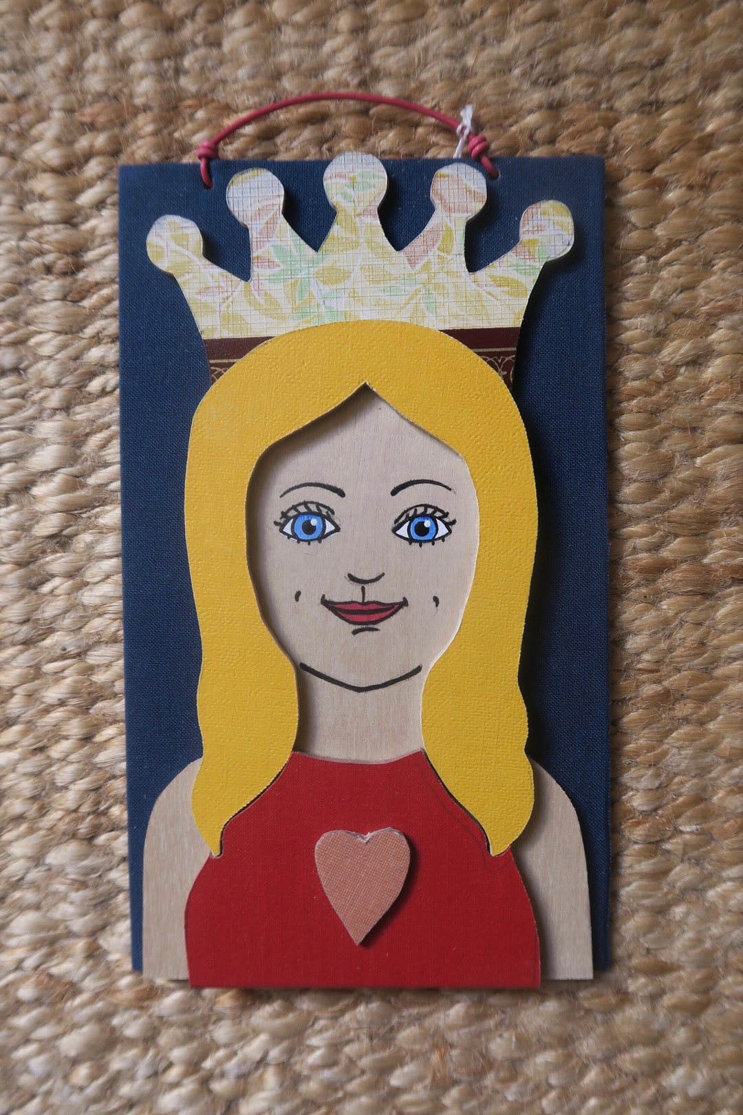 Queen Mom Hearts Whimsical Folk Art - Etsy