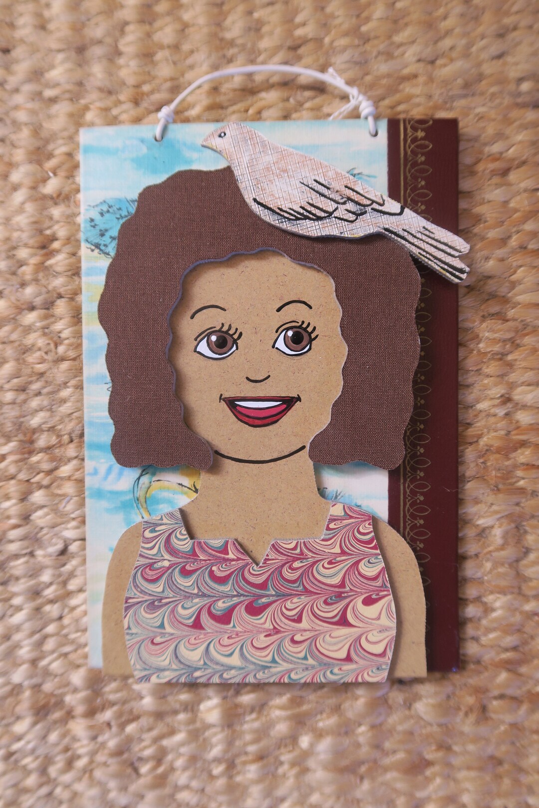 Bird Woman Girl Friend Whimsical Art Recycled Book Covers - Etsy