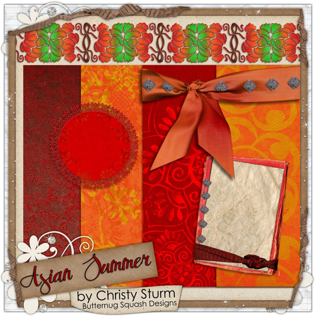 Asian Summer Digital Scrapbook Mini-kit - Etsy