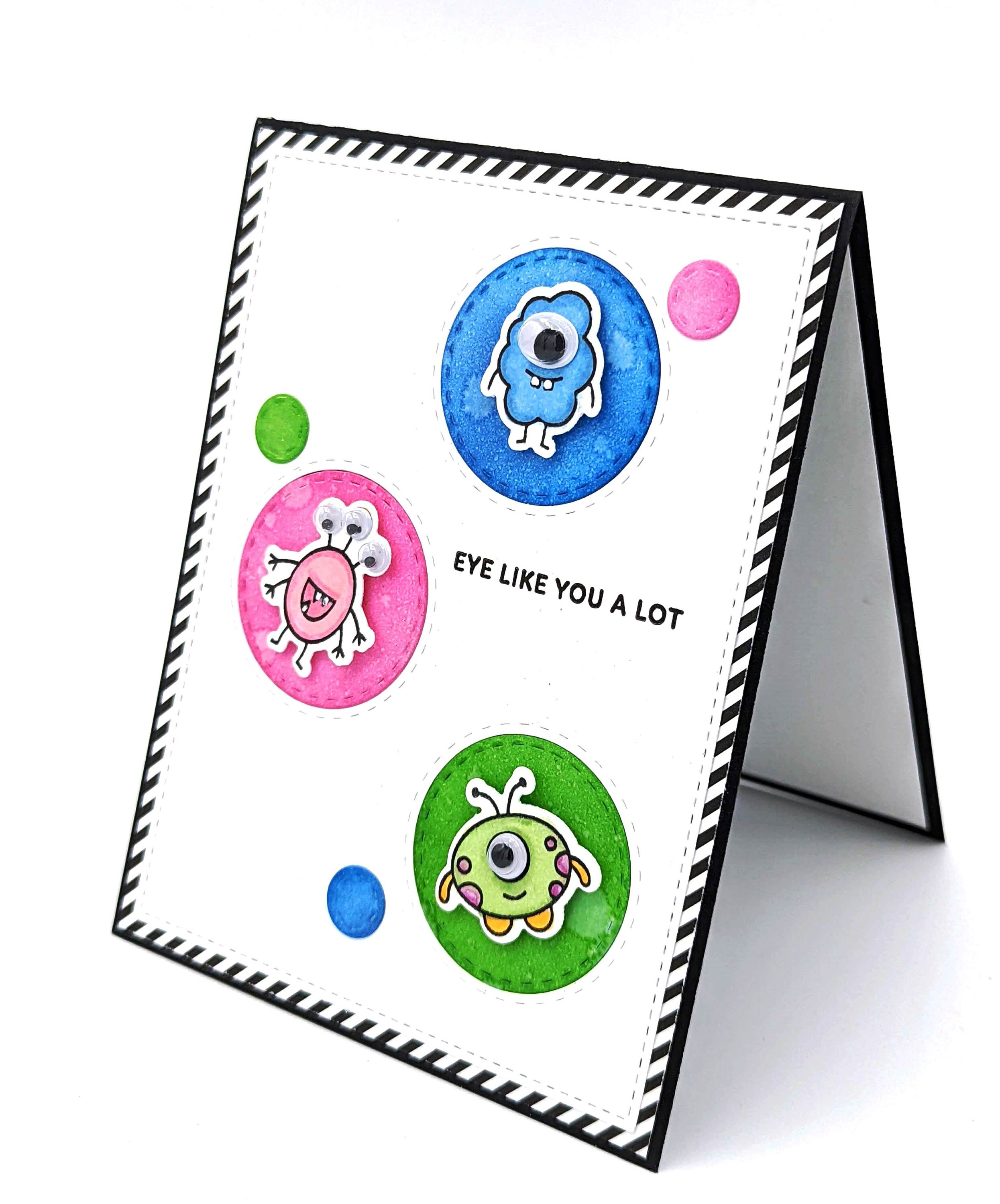 Cute Monster Card, Eye Like You Blank Card, Fun Children's Card, Aliens ...
