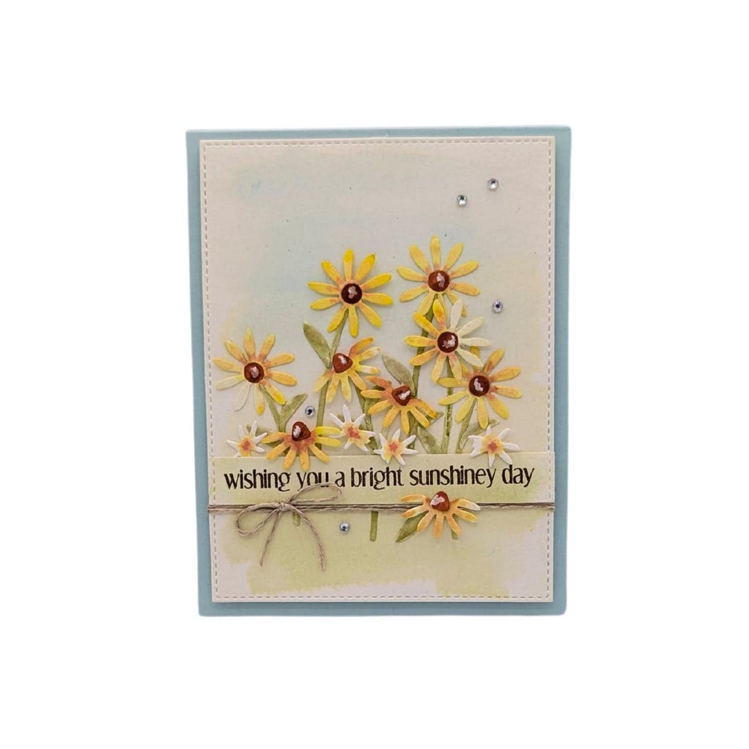 Yellow Daisy Flowers Blank Card, Floral Watercolor Notecard, All ...