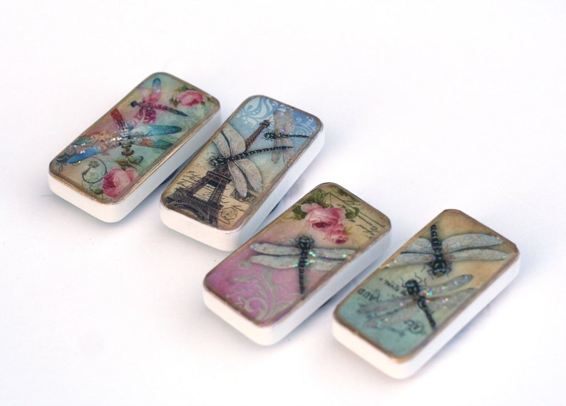 Dragonfly Magnets Paris Vintage Nature Domino Magnet Set - Etsy