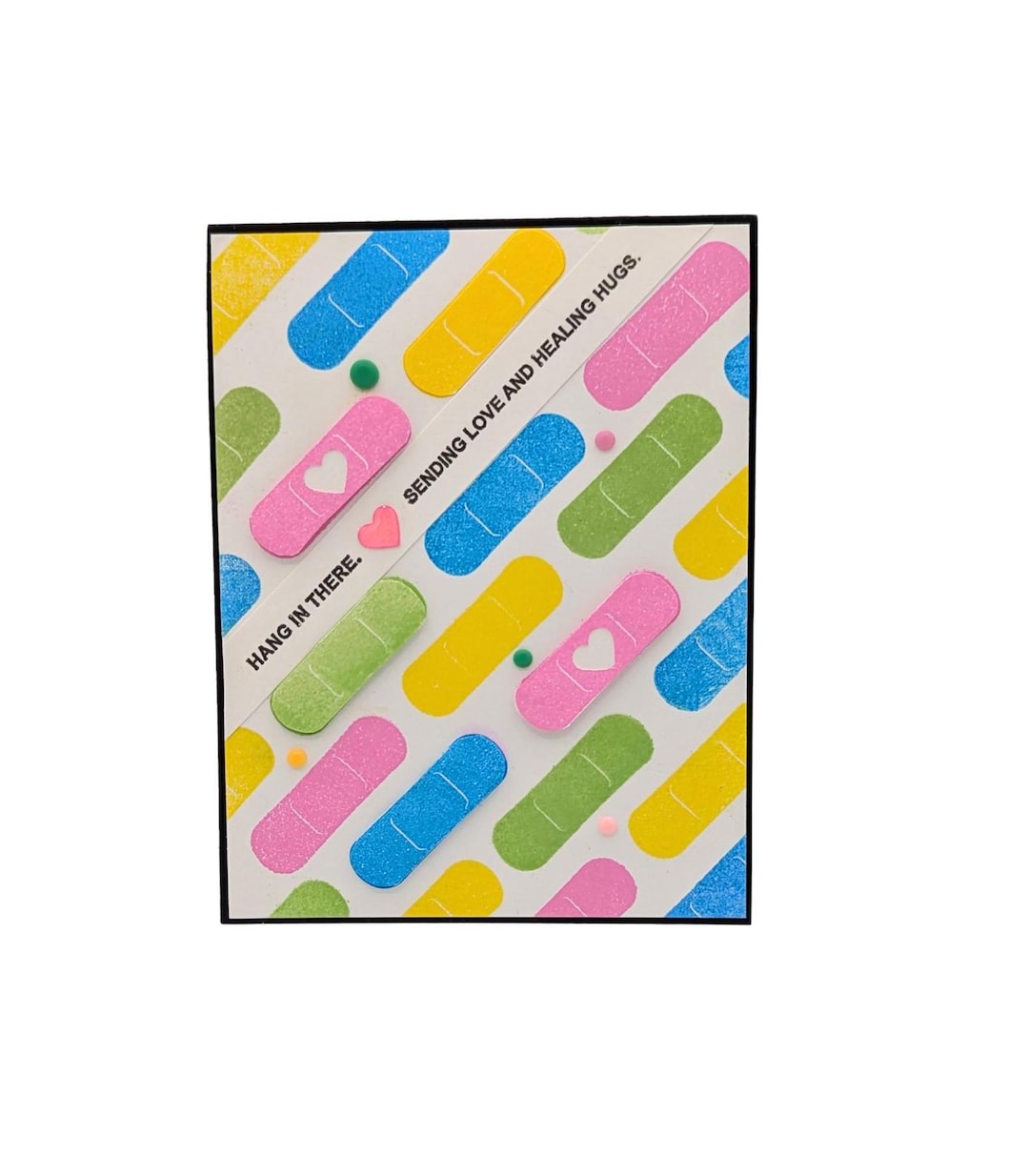 Band Aid Get Well Card, Healing Hugs, Rainbow Colors Feel Better Blank ...
