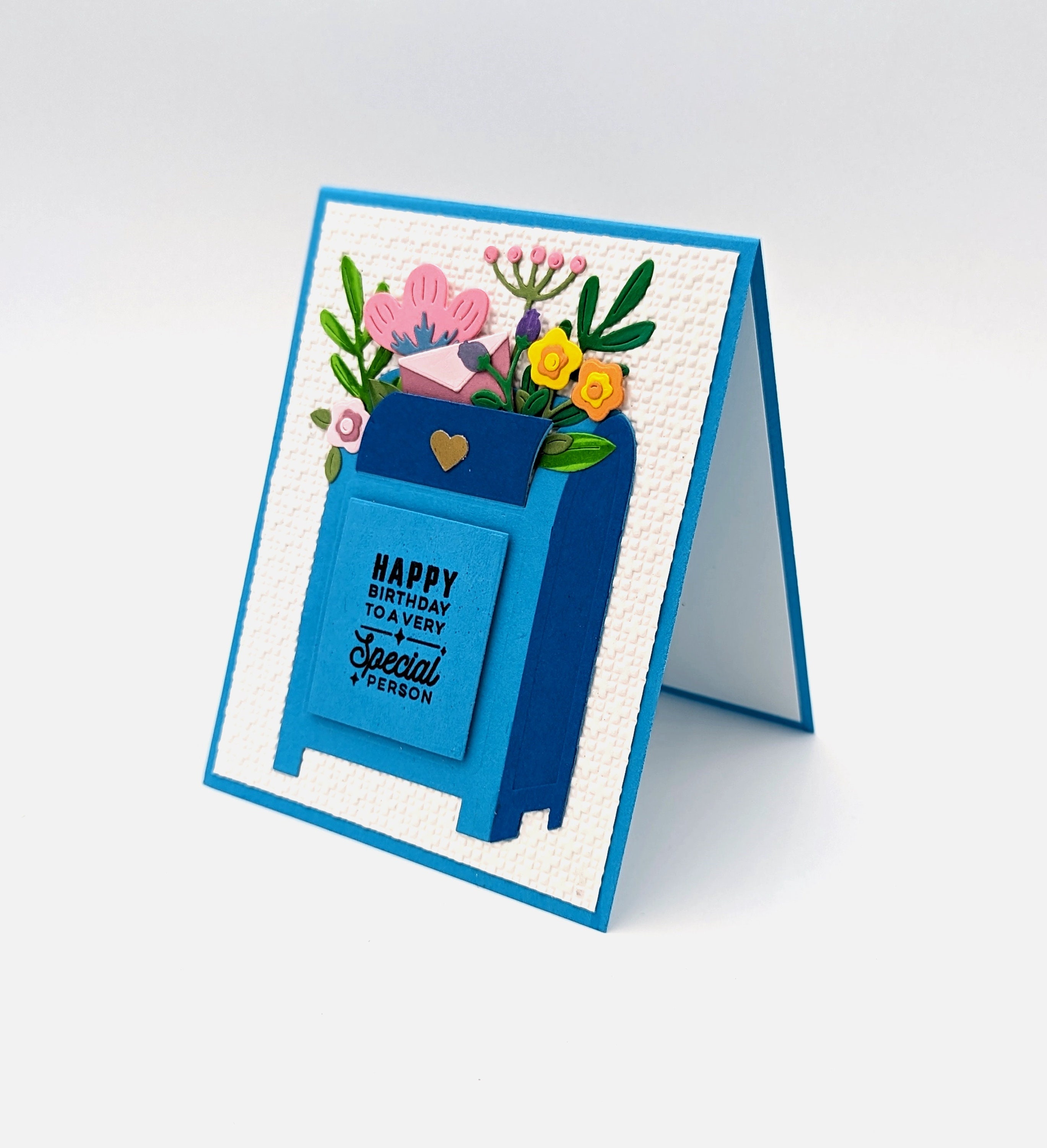 Mailbox Birthday Card Happy Birthday Flowers Postal Letters - Etsy