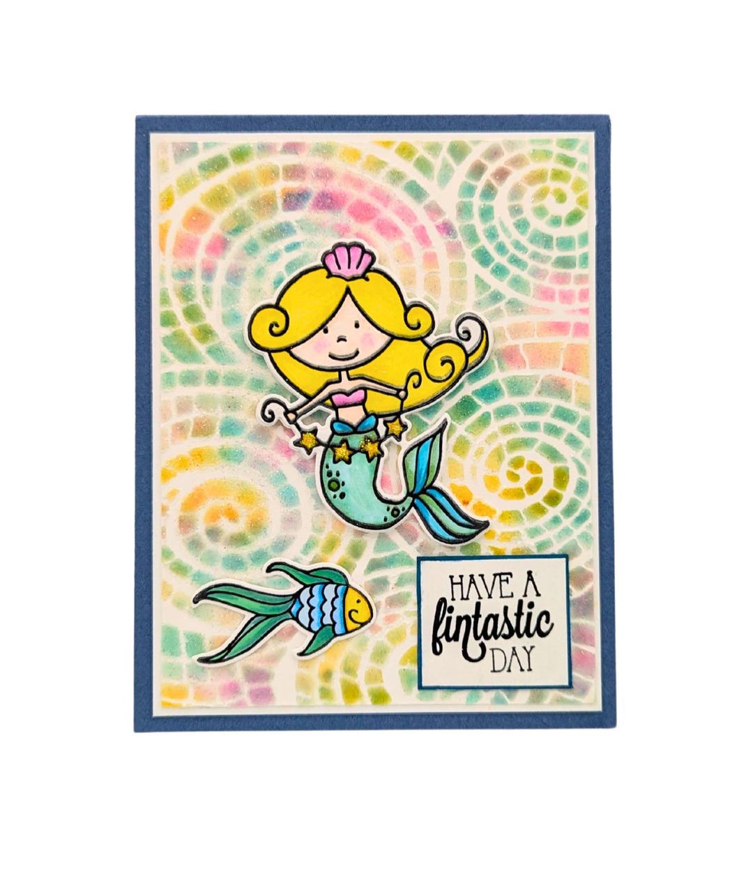 Little Mermaid Card, Ariel, Cute Beach Theme Birthday Card, Blank Card ...