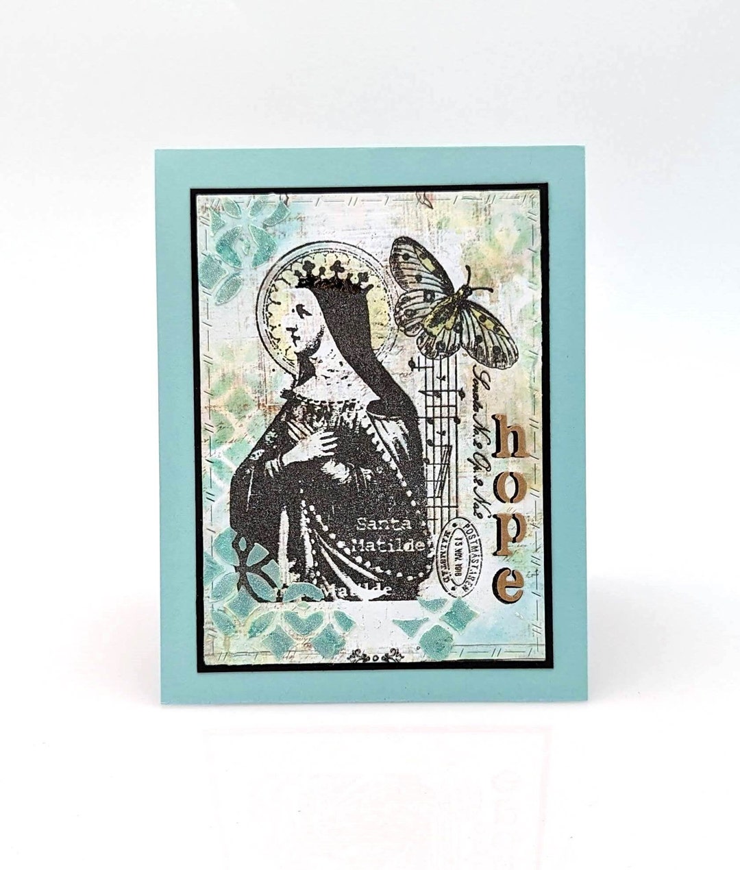 Saint Matilda Card: Vintage Inspired Religious Greeting Card - Etsy