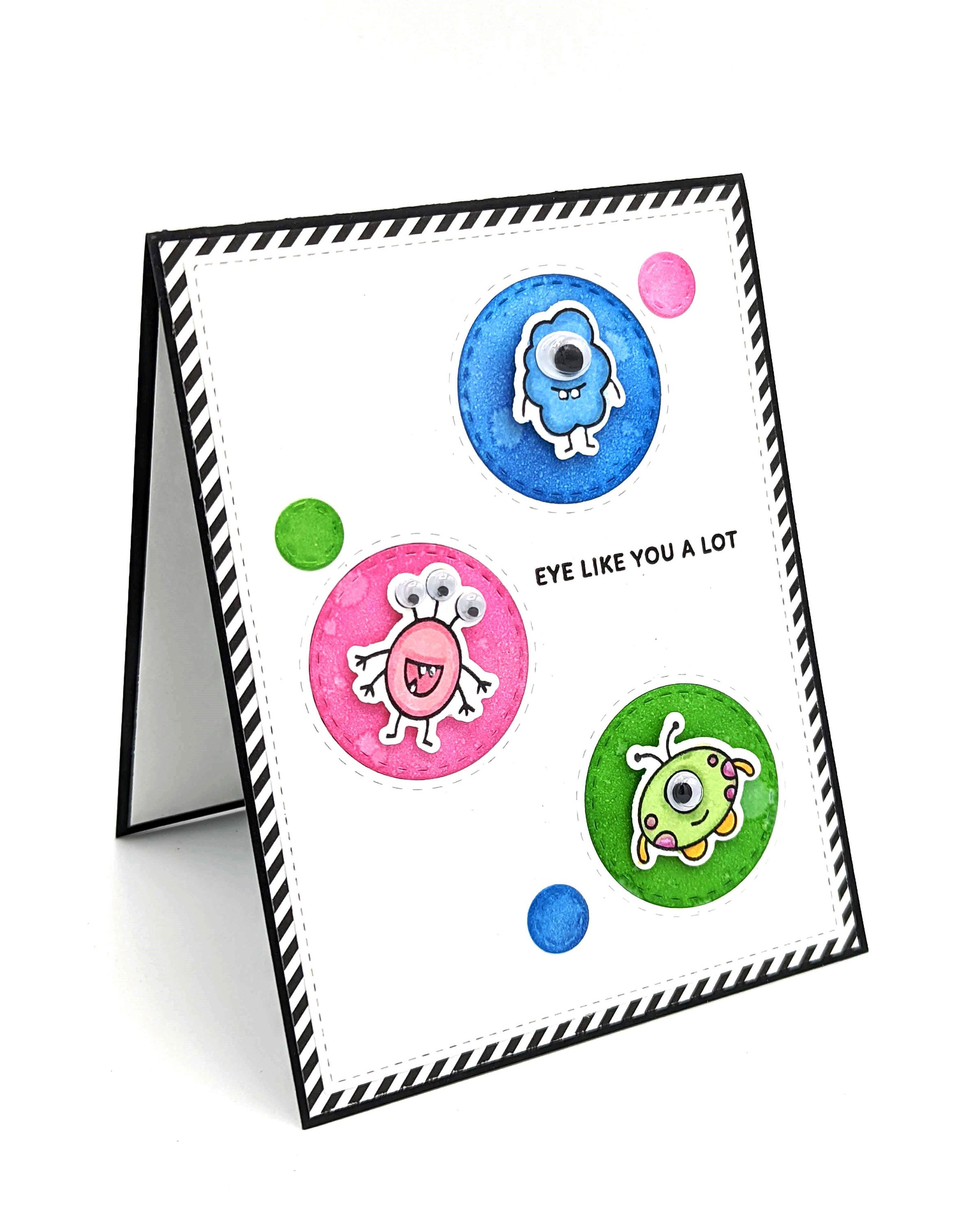 Cute Monster Card, Eye Like You Blank Card, Fun Children's Card, Aliens ...