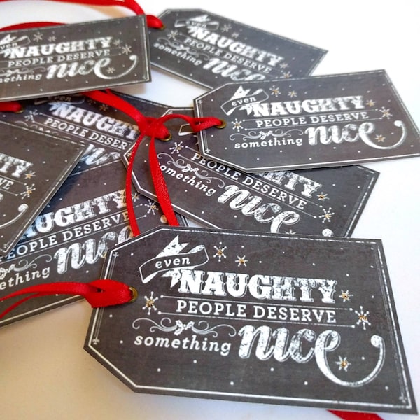 Naughty or Nice Tags - Etsy