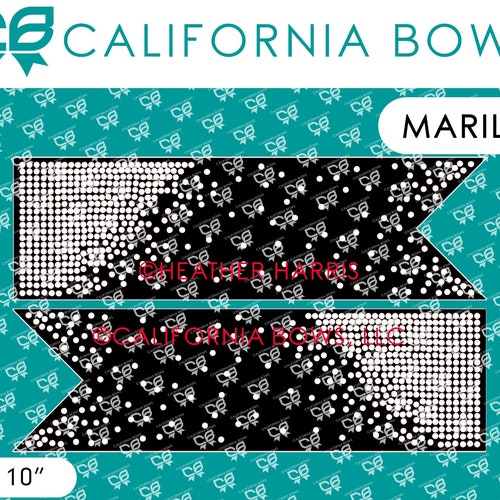 Cheer Bow Rhinestone Template SVG SAWTOOTH Design - Etsy