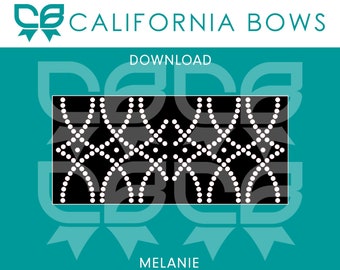 Brynn 3 Cheer Bow Rhinestone Template SVG DXF Silhouette - Etsy