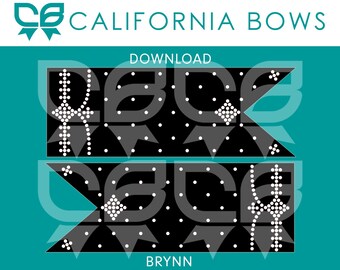 Haven 3 Cheer Bow Rhinestone Template Silhouette, SVG, JPG, PDF, Png - Etsy