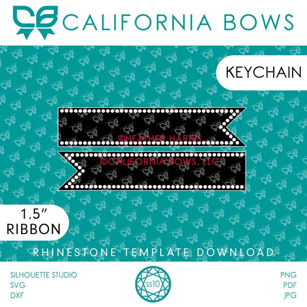 Cheer Bow Keychain Template - Etsy