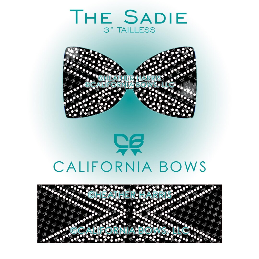 Sadie 3" Cheer Bow Rhinestone Template Download - Etsy