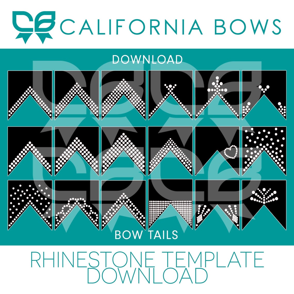 18 Cheer Bow Templates for Tails SVG JPG PDF - Etsy