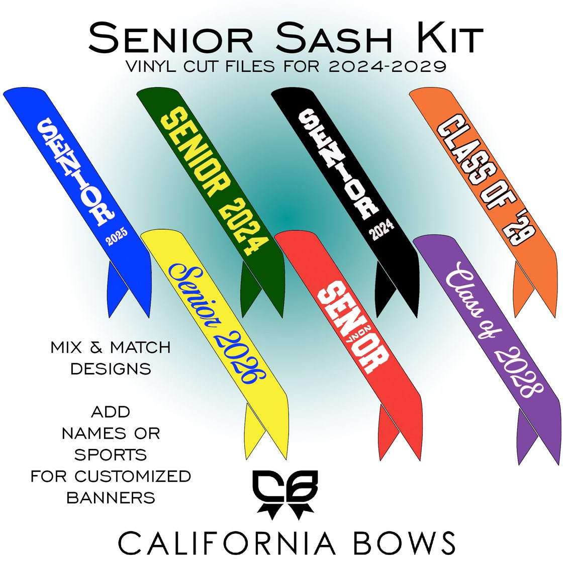 Senior Sash Banner 24-29 Cut Files DOWNLOAD - Etsy