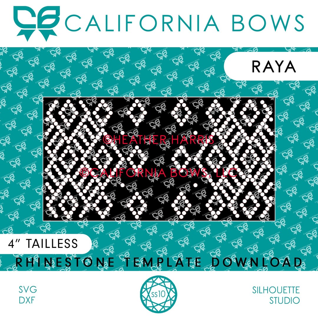 Raya 4 Cheer Bow Rhinestone Template Tailless SVG DXF Silhouette - Etsy UK