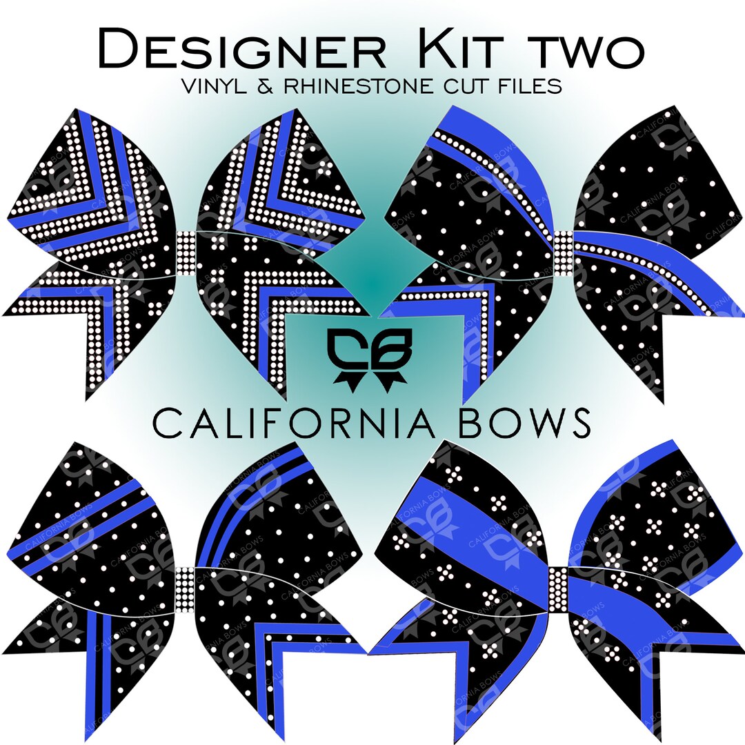 4 Vinyl Rhinestone Cheer Bow 3" Cheer Bow Template Download - Etsy