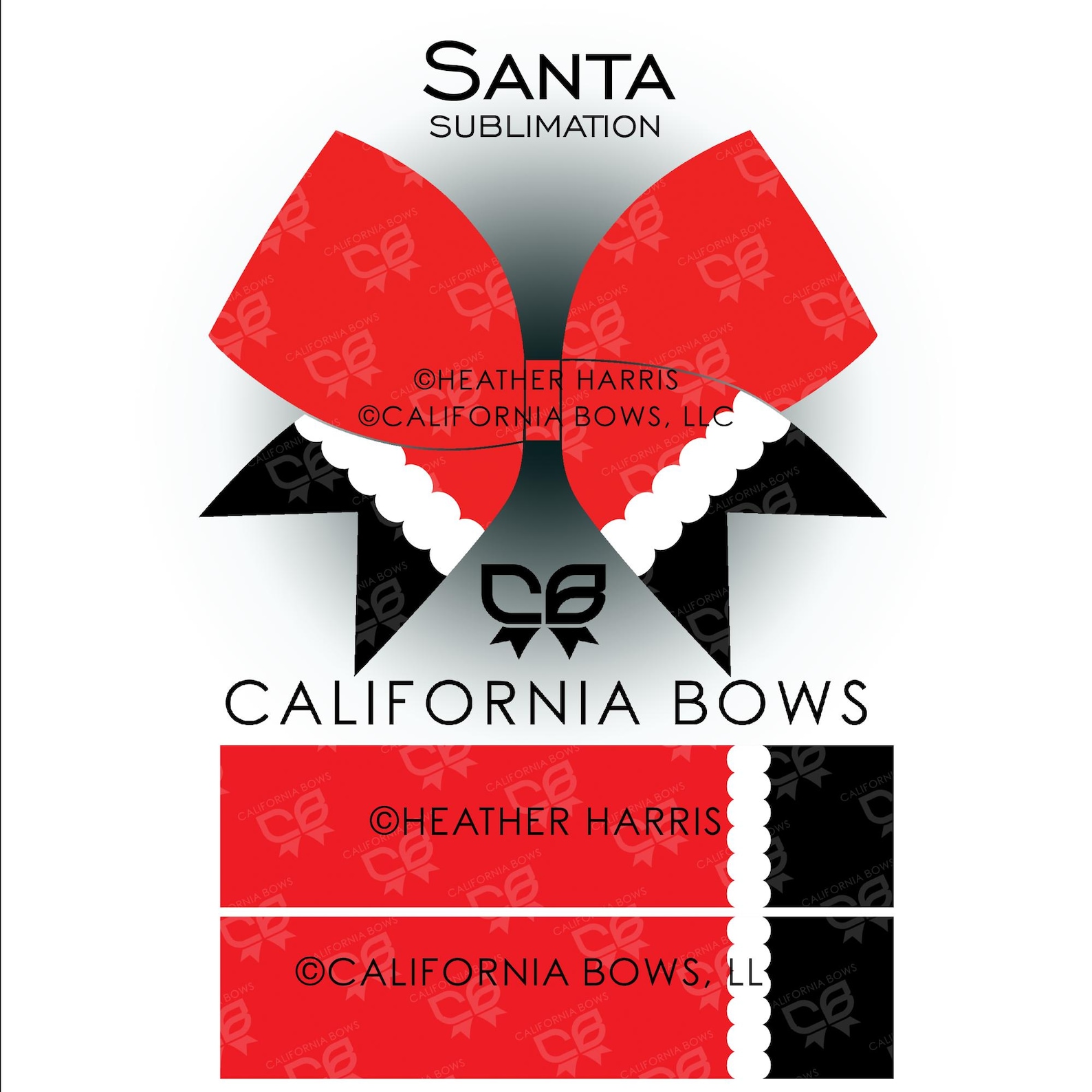 Santa Cheer Bow Design Sublimation Download PNG - Etsy