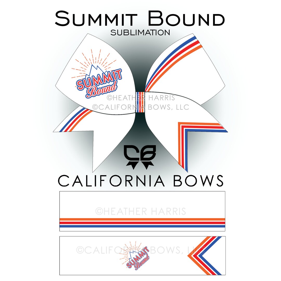 Summit Bound Cheer Bow Design Sublimation Download PNG - Etsy