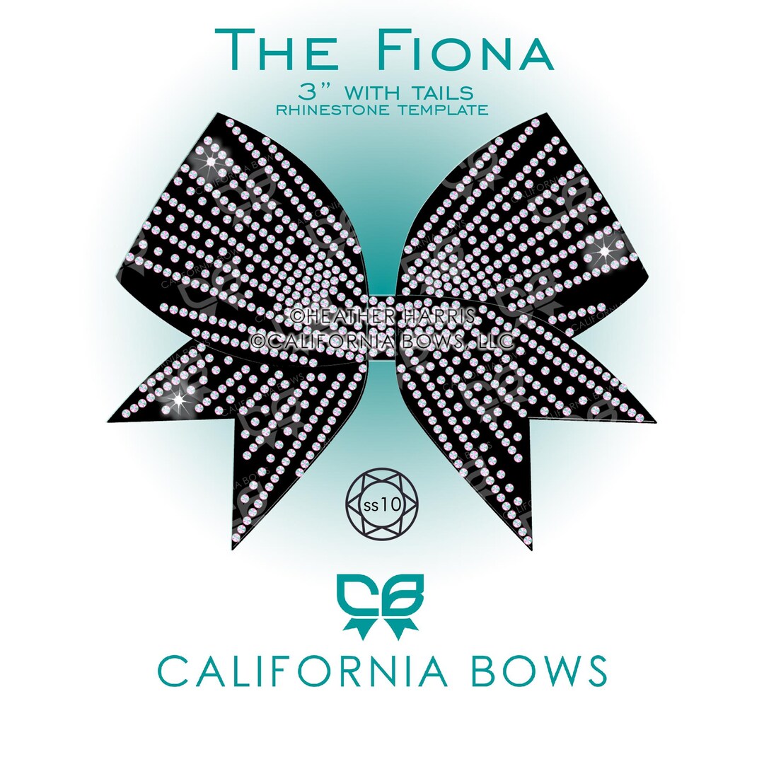 Fiona 3" Cheer Bow Rhinestone Template Download - Etsy