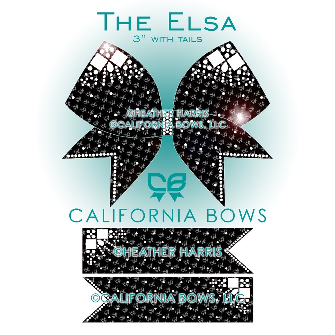 Elsa Cheer Bow Rhinestone Template Download - Etsy