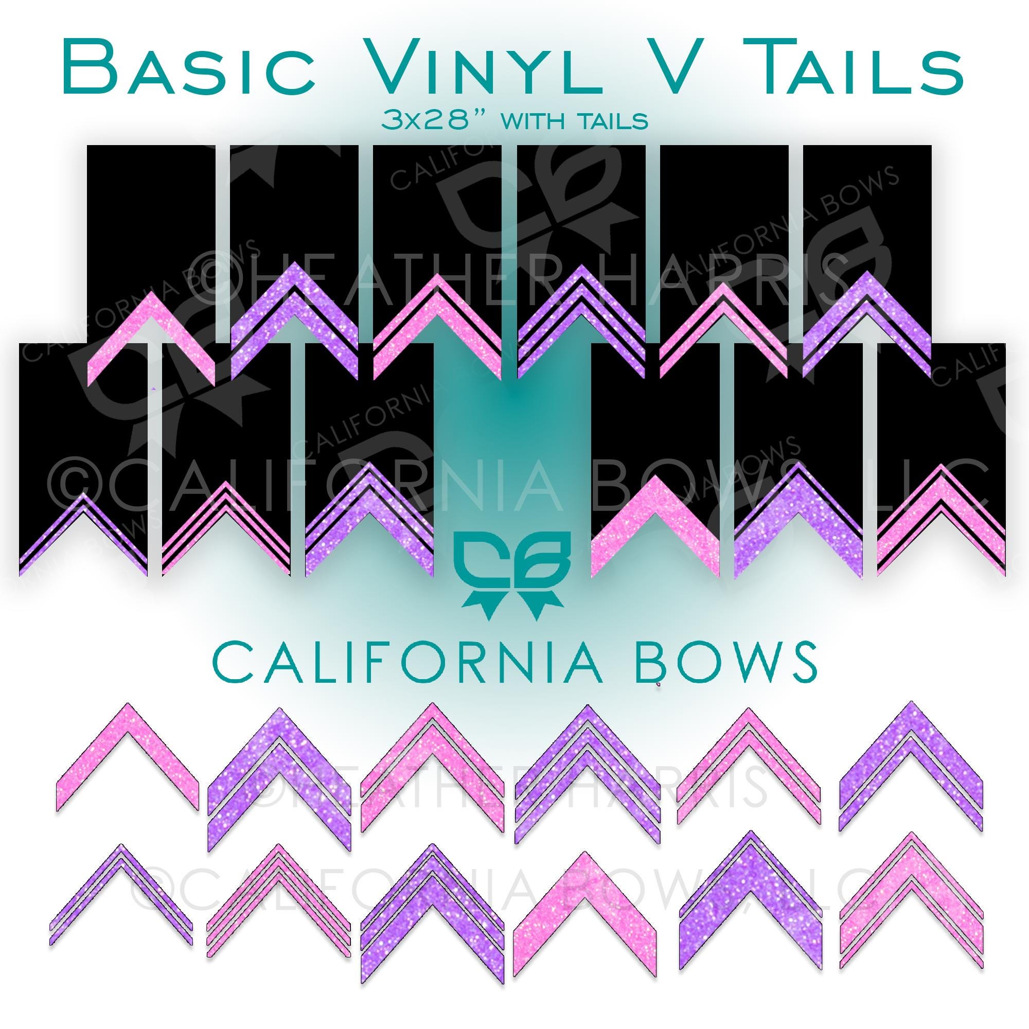 Cheer Bow Tails Vinyl Cut Files DOWNLOAD- 12 Pack - Etsy