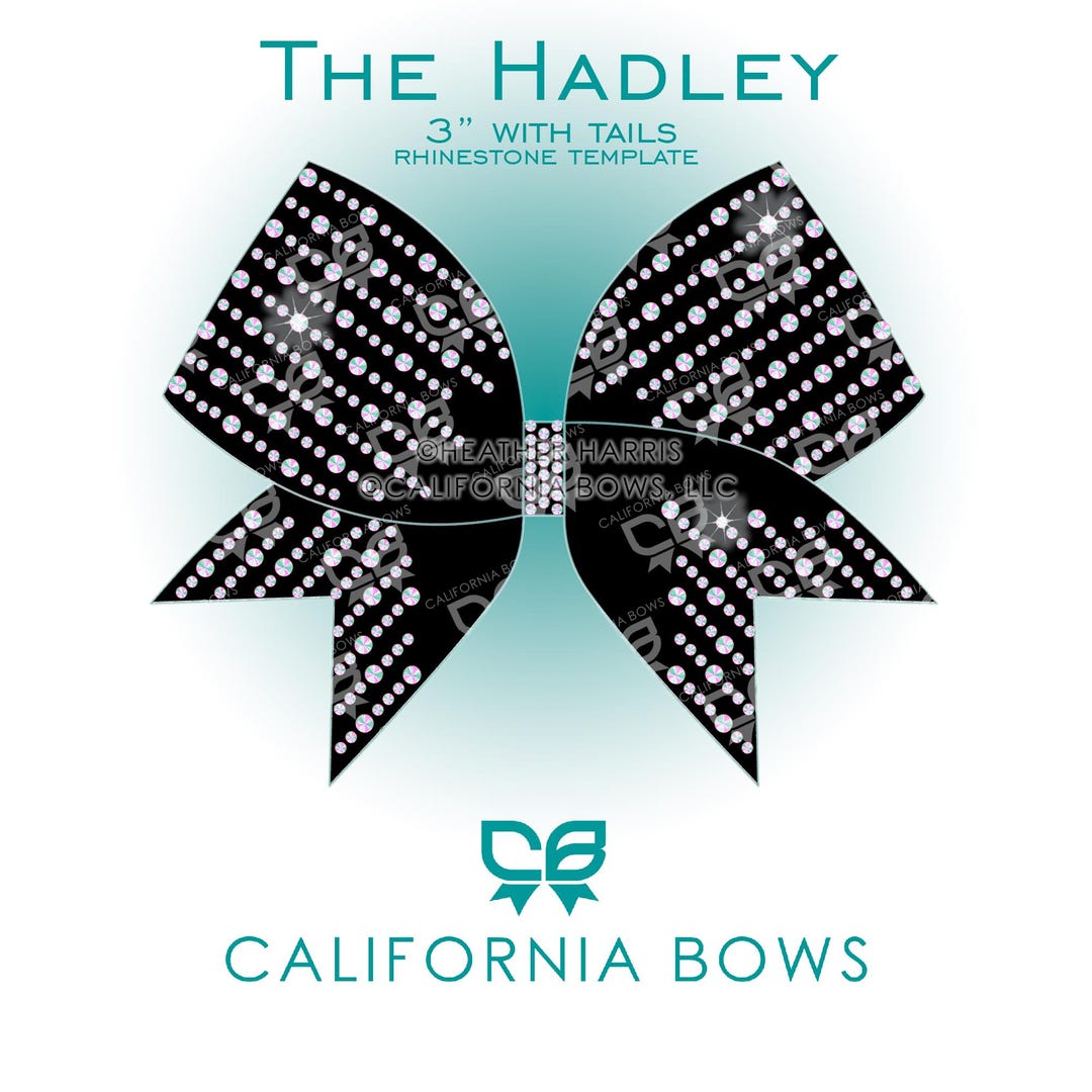Hadley 3" Cheer Bow Rhinestone Template Download - Etsy