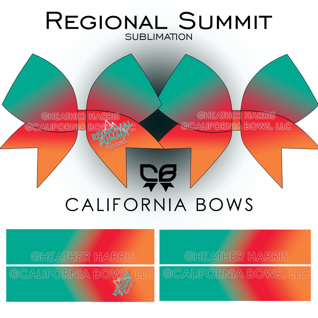 Regional Summit Bound Cheer Bow Design Sublimation Download PNG - Etsy