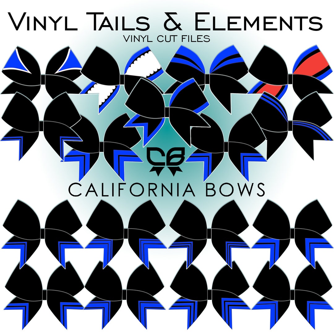 Vinyl Tails and Elements Cut Files 3" Cheer Bow Template Download - Etsy