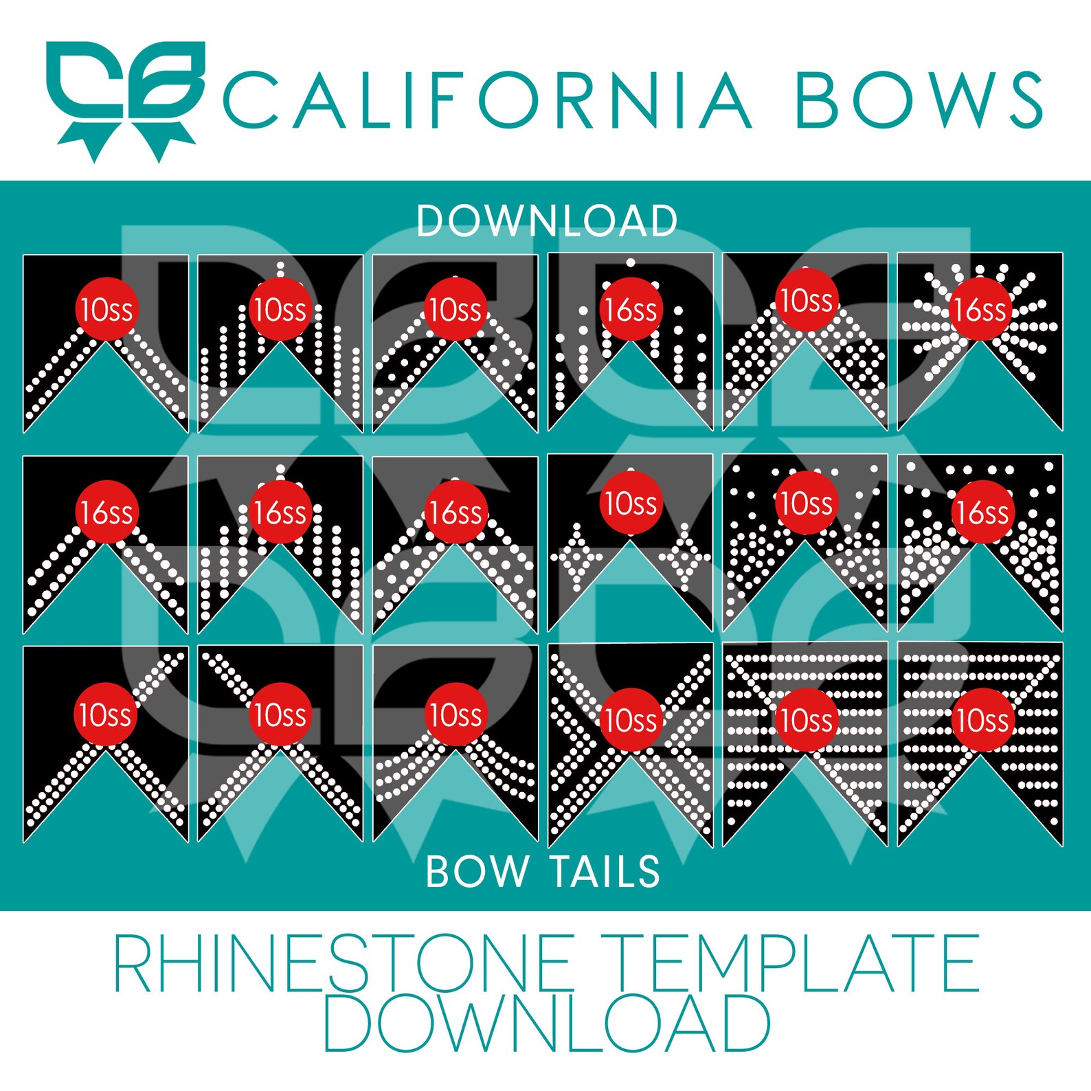 18 Cheer Bow Templates for Tails Silhouette SVG JPG PDF - Etsy