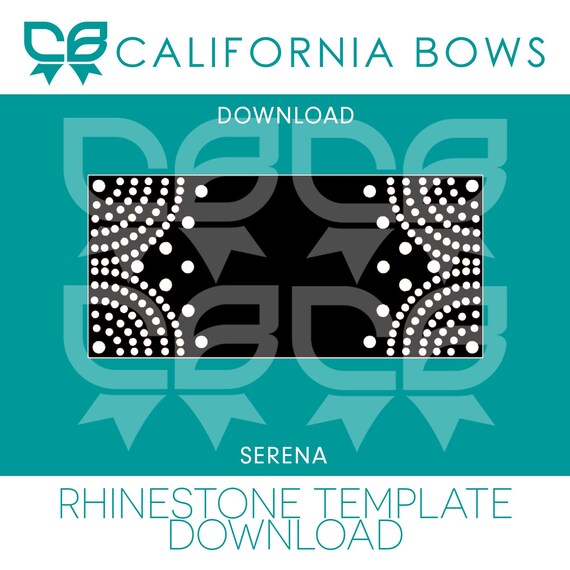 Serena 3 Cheer Bow Rhinestone Template Silhouette SVG - Etsy