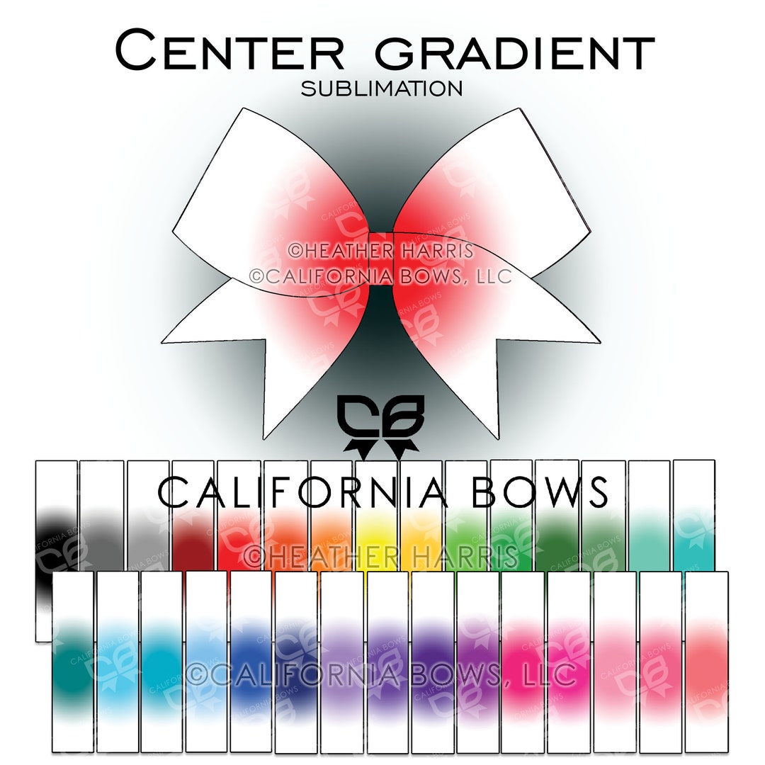 Bundle 30 Ombre Gradient Bow Design Sublimation Download PNG - Etsy